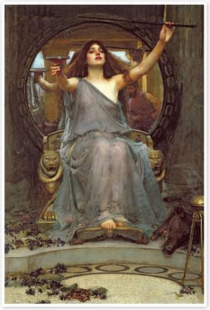 Posterlounge Circe, mit der Schale des Ulysses Poster von John William Waterhouse 20 x 30 cm Braun Wandbilder Wanddeko