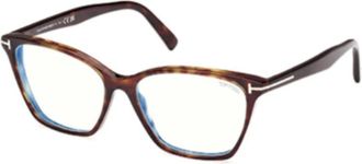 Tom Ford unisex, Accessoires, Brun, Taille: 56 MM Cat-eye Optical Frame