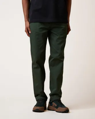 Faguo Pantalon droit vert coton bio