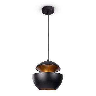 Paco Home Suspension Salle À Manger Lampe Suspendue Lampe Cuisine Table Abat-Jour Câble Textile 1,5 m E27 Industriel, Couleur:Or (Ø20cm), Type de luminaire___Co