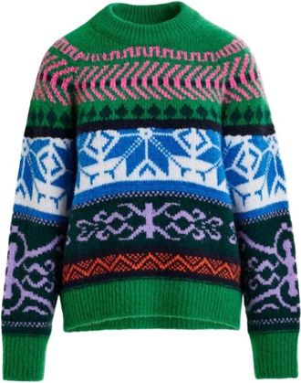 Essentiel Femme, Pulls, Multicolore, Taille: 36 FR Pull en tricot jacquard coloré