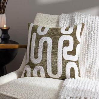 furn. Hoem Vardan Jacquard-Kissen, Chenille, Federf&uuml;llung