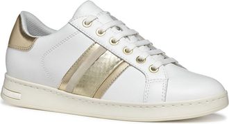 Geox Damen D Jaysen E Sneaker, White/Lt Gold, 37 EU
