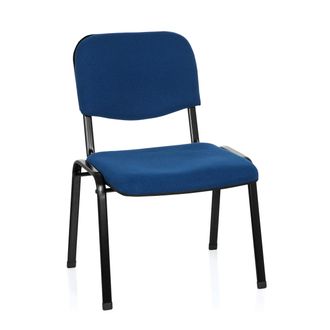 hjh OFFICE Konferenzstuhl Besucherstuhl XT 600 XL Stoff, extra breite Sitzfl&auml;che, ergonomischer Vierfu&szlig;stuhl, R&uuml;ckenlehne, stapelbar, bis 150 Kg (blau)