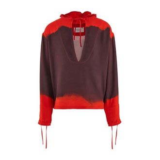 Ferragamo Kapuzen-Kaftan mit Farbverlauf - - Sweatshirts & Hoodies - Herren - Rot - M