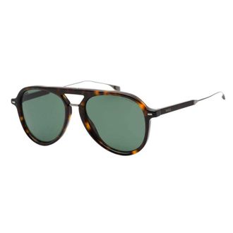 HUGO BOSS Pilotenjacke-Sonnenbrille f&uuml;r Herren, Titanium-Grau (Havannabraun)