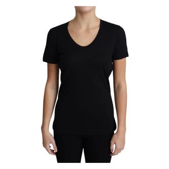 Dolce & Gabbana Femme, Tops, Noir, Taille: 36 FR T-Chemises