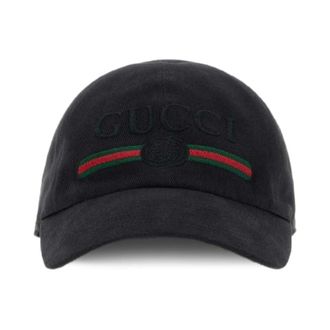 Gucci Baumwoll-Baseballkappe - - Accessories - unisex - Schwarzk - S