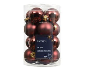 Kaemingk Weihnachtskugeln Glas 3,5cm 16 St&uuml;ck - matt & gl&auml;nzend - Kleine Christbaumkugeln Weihnachtsbaumkugeln f&uuml;r Weihnachten - Christbaumschmuck & Weihnachts