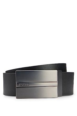 HUGO BOSS BOSS Hommes Geddy-Soft Gb35 Ceinture réversible en cuir italien avec boucle plate et boucle à ardillon