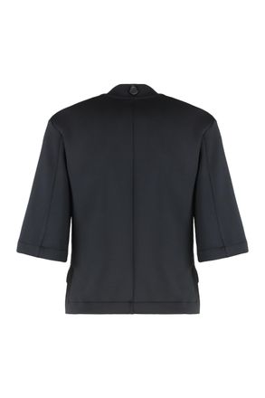 Moncler Womens T-Shirt Techno Fabric Black Elastane T-Shirts & Jerseys