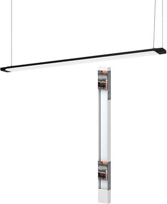 Ledvance Office Line Slab, flache Bürodeckenleuchte, 1.2 m, 40 W, 4100 lm, 4000 K, 840 kaltweiß, 3-stufig dimmbar, schwarzes Aluminium, IP20