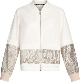 Liu Jo Femme, Vestes, Blanc, Taille: 42 FR Veste Grise et Blanche