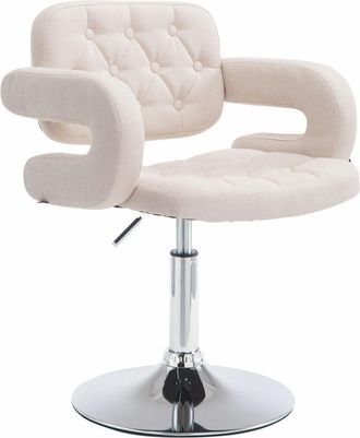 Clp Chaise de salon pivotant en chaise rembourrée en fauteuil réglable en tissu diverses couleurs Couleur : Beige