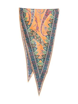 Etro Etro T&uuml;cher & Schals - Paisley Pattern Silk Scarf - Gr. unisize - in Grau - f&uuml;r Damen