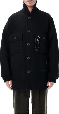 And Wander Chemise Veste en Laine - Homme - Vestes - Noir - Taille: L/Xl