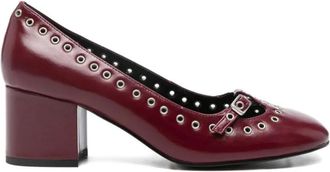 Bibi Lou Femme, Chaussures, Rouge, Taille: 37 EU D&eacute;collet&eacute; en cuir avec d&eacute;tails clous