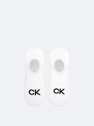 Calvin Klein 2er-pack No-show-socken Mit Logo - White - Herren - EU 39