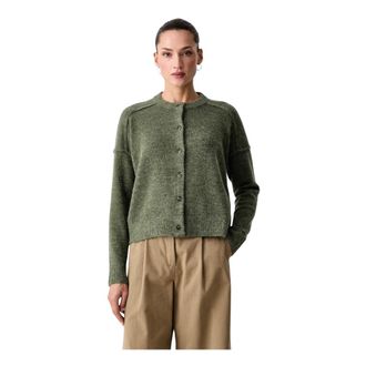 Scotch & Soda Cardigan duveteux coupe d&eacute;contract&eacute;e - Femme - Pulls - Vert - Taille: 38 FR