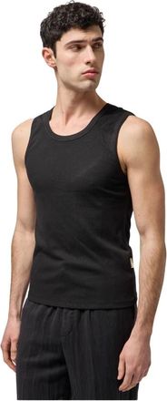 Gianni Lupo Homme, Tops, Noir, Taille: XL Hauts sans manches