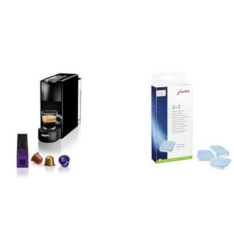 Krups Nespresso XN1108 Essenza Mini Kaffeekapselmaschine & JURA original - Entkalkungstabletten f&uuml;r 3 Entkalkungsvorg&auml;nge - T&Uuml;V-zertifizierte Hygiene - 3er-