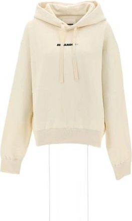 Jil Sander Femme, Sweatshirts et sweats &agrave; capuche, Blanc, Taille: 40 FR Cotton Corduroy Sweat &agrave; capuche