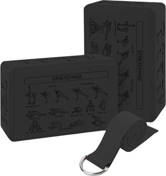 Generico Pilatesblock, 2 Stück, tragbar, rutschfest, Dehnblöcke, Trainingsgeräte, für Anfänger, Meditation, Training, Dehnung, Balance, Flexibilität