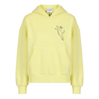 Iceberg Femme, Sweatshirts et sweats &agrave; capuche, Jaune, Taille: 36 FR Cropped Sweat &agrave; capuche