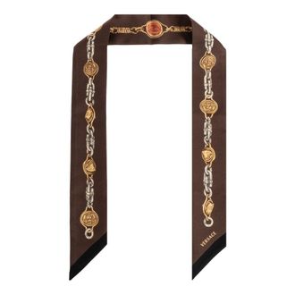Versace unisex, Accessoires, Brun, Taille: ONE Size Ruban en twill de soie imprim&eacute;