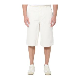Ami Shorts en serg&eacute; de coton &agrave; jambe large - Homme - Shorts - Beige - Taille: W30