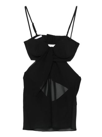 Patrizia Pepe haut à détail drapé - Noir