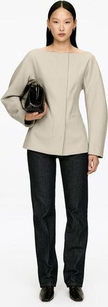 Arket Blazer Mit Weitem Ausschnitt -Beige