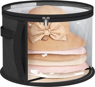 Generic Hutkästen für Männer - HAT -Kisten für Männer, transparenter Soft Hat Box Container mit Reißverschluss | Faltbare Speicherbox mit großer Kapazität, mu