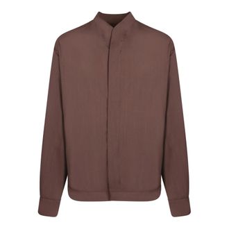 Costumein Homme, Vestes, Brun, Taille: S Chemise sans col