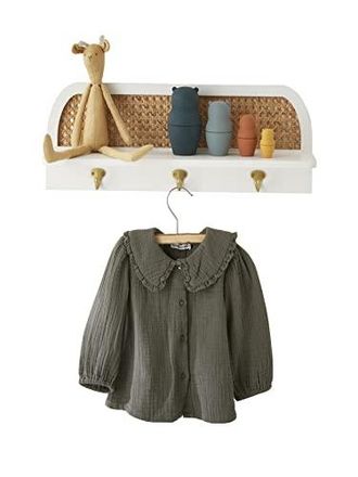 Vertbaudet Etag&egrave;re Porte-Manteau cannage &eacute;cru TU