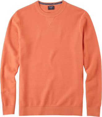 Olymp Herren Pullover Rundhals Casual.Strick,Struktur,978 Knit Regular fit,lachs 90,XL