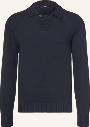 Reiss Reiss Strick-Poloshirt Ashdown blau