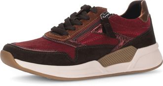 Gabor Damen Low-Top Sneaker, Frauen Sneaker,Stil,trendy,hochwertig,Wellness,schick,verspielt,Leder-Ware,chic,Lady,dkopera/Bordo k.,38.5 EU / 5.5 UK