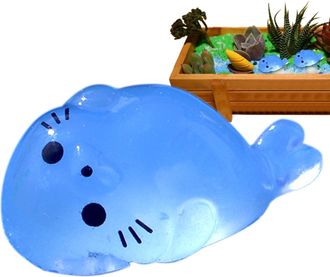 Generic Im Dunkeln leuchtende Figuren: kleine Robbe, dunkler Delfinharz, niedliche leuchtende Tierfiguren | Kleine im Dunkeln leuchtende Harztiere, niedliche 