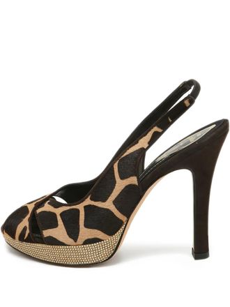 Rene Caovilla Pre-owned Slingback-Sandalen - Braun