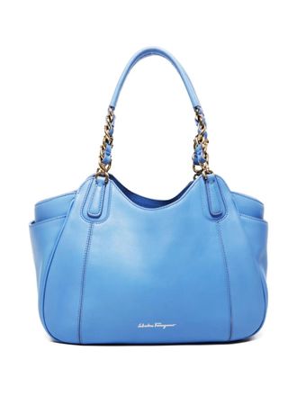 Ferragamo sac à main Melinda en cuir (2000-2020) - Bleu
