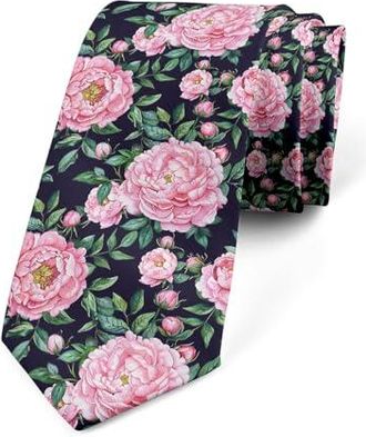 Generic Cravate DAffaires Roses Vert Noir R&eacute;glable Tie Tendance Cravate Pour Remise De Dipl&ocirc;me Affaires Mariage