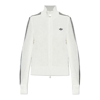 adidas Femme, Sweatshirts et sweats &agrave; capuche, Blanc, Taille: 38 FR Knitted Crochet Firebird Track Top