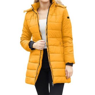 Generic Doudoune Femme Lumi&egrave;re Chaude Confortable Veste Doudoune Femme Hiver Court Manteau Matelass&eacute; Manches Longues Manteau Softshell D&eacute;contract&eacute; Grande Tail