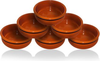 Tivoli Tapas Schalen set / 6-teiliges Set / 15cm / Terrakotta/Stil und Klasse zum Tisch zuf&uuml;gen