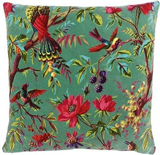 Riva Paoletti Paradise Kissen mit Polyesterfüllung, Aqua, quadratisch