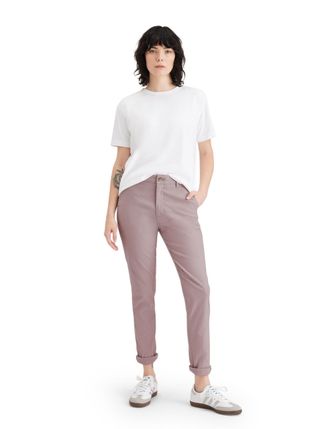 Dockers Weekend Chino Slim Casual Chinos Womens Fawn Lightweight 25 Tall