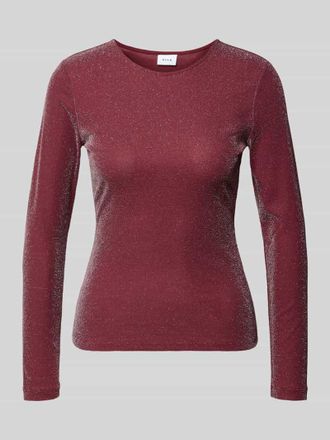 Vila Langarmshirt mit schimmernder Optik