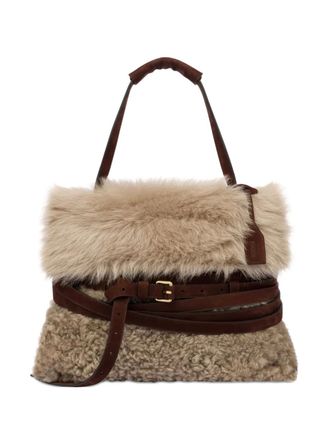 Moschino sac cabas Tie Me - Tons neutres