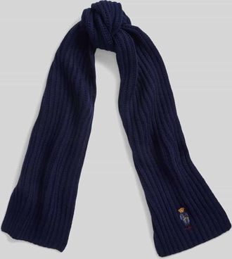 Polo Ralph Lauren Schal aus Woll-Mix mit Polo-Bear-Stitching